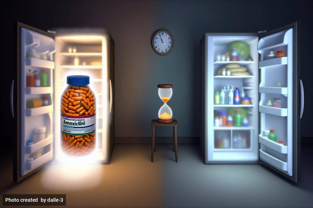 How long can amoxicillin be left out of the fridge before it's unusable